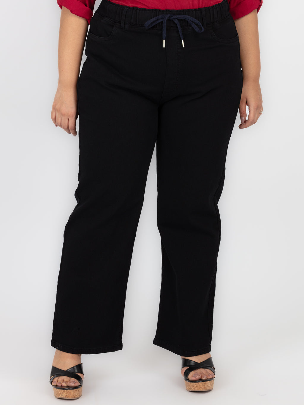 WHATZ Women Denim Drawstrings – So What Fashion